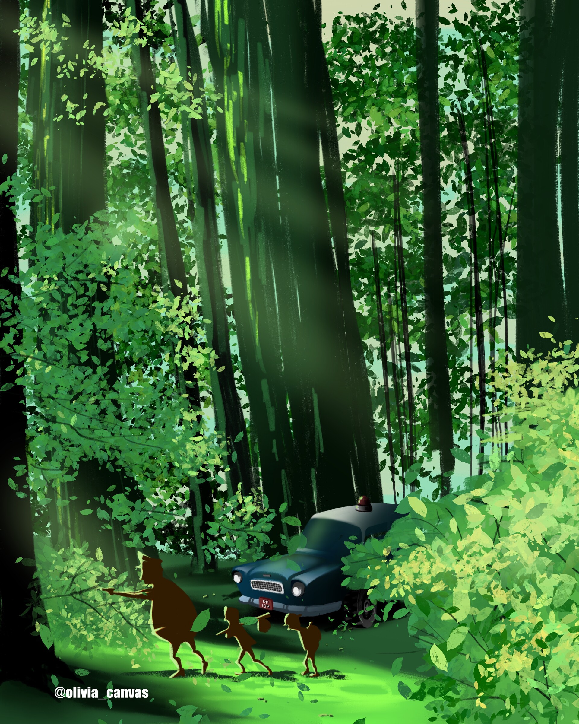 ArtStation - missing kid in the forest