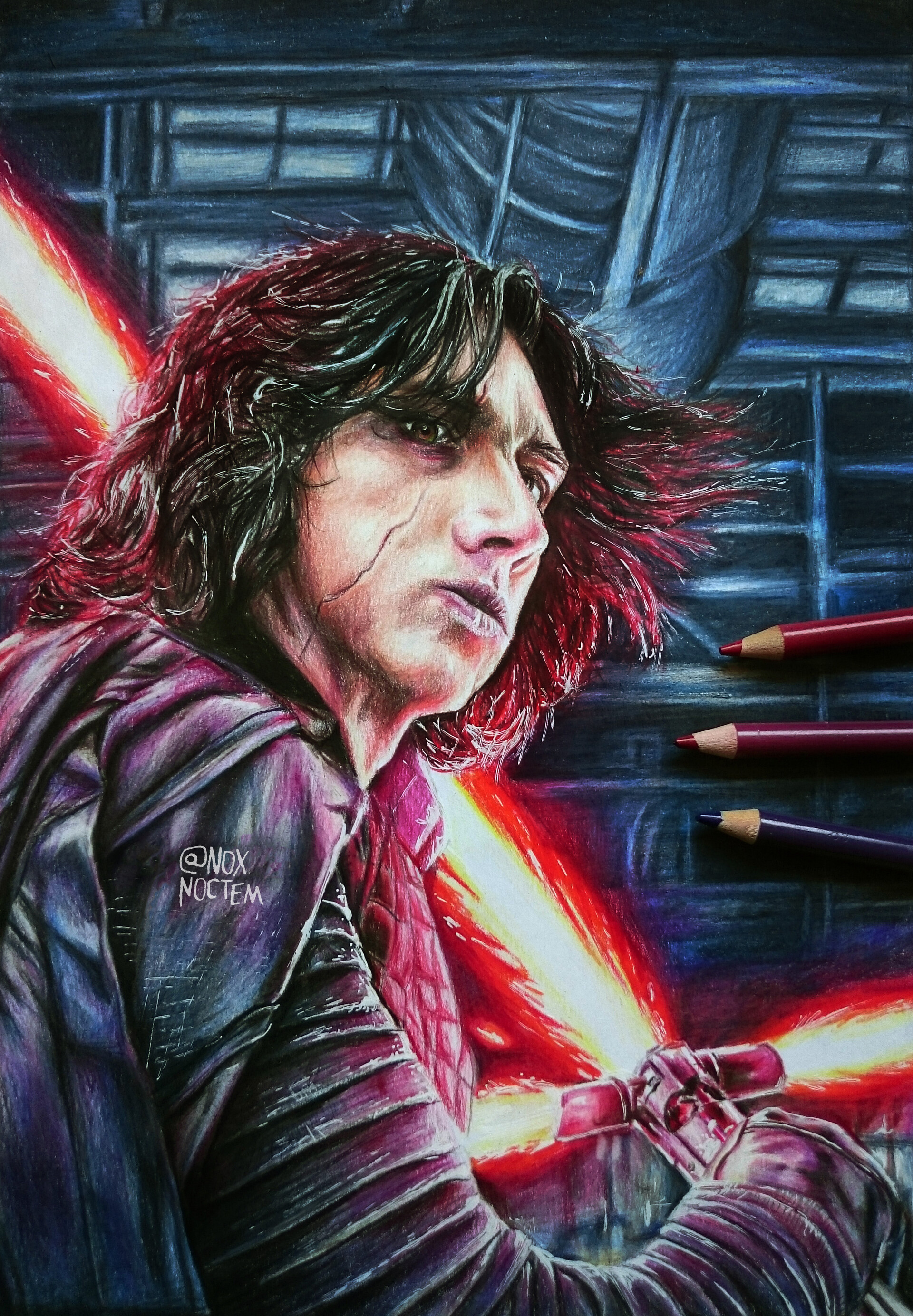 ArtStation - Kylo Ren Drawing