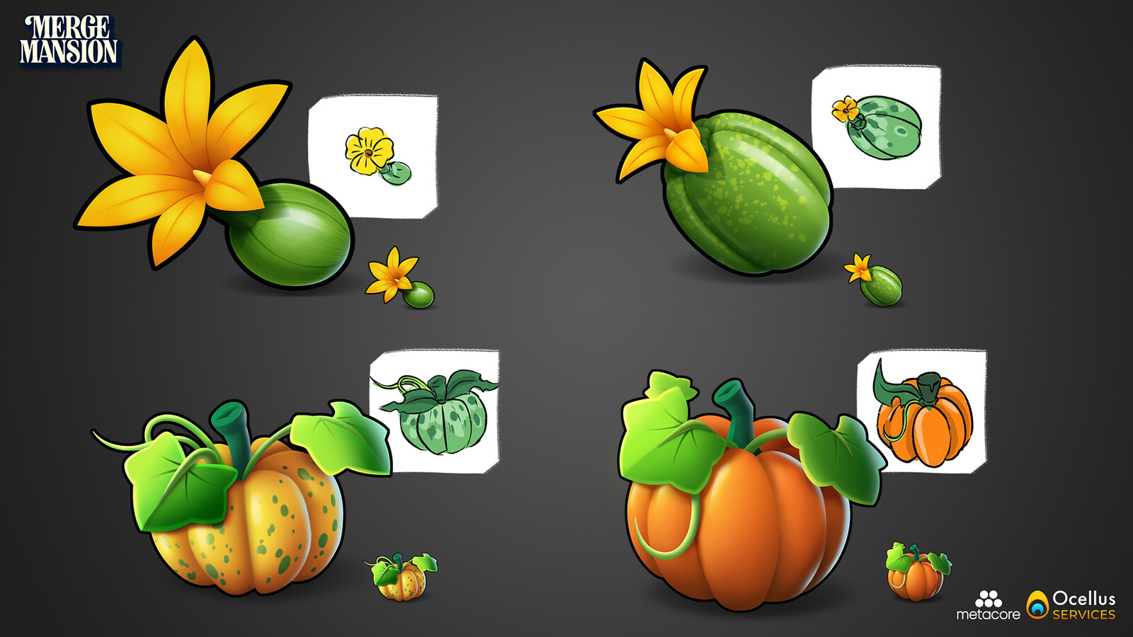 Ocellus - SERVICES - Merge Mansion - Halloween : Pumpkin Plant