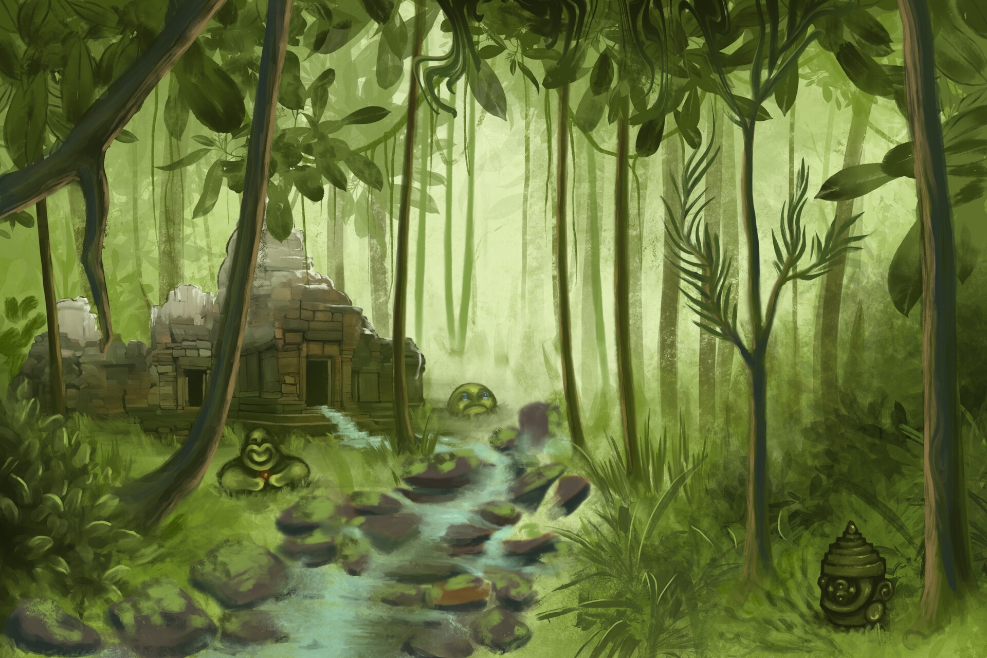 ArtStation - Jungle Level Concept