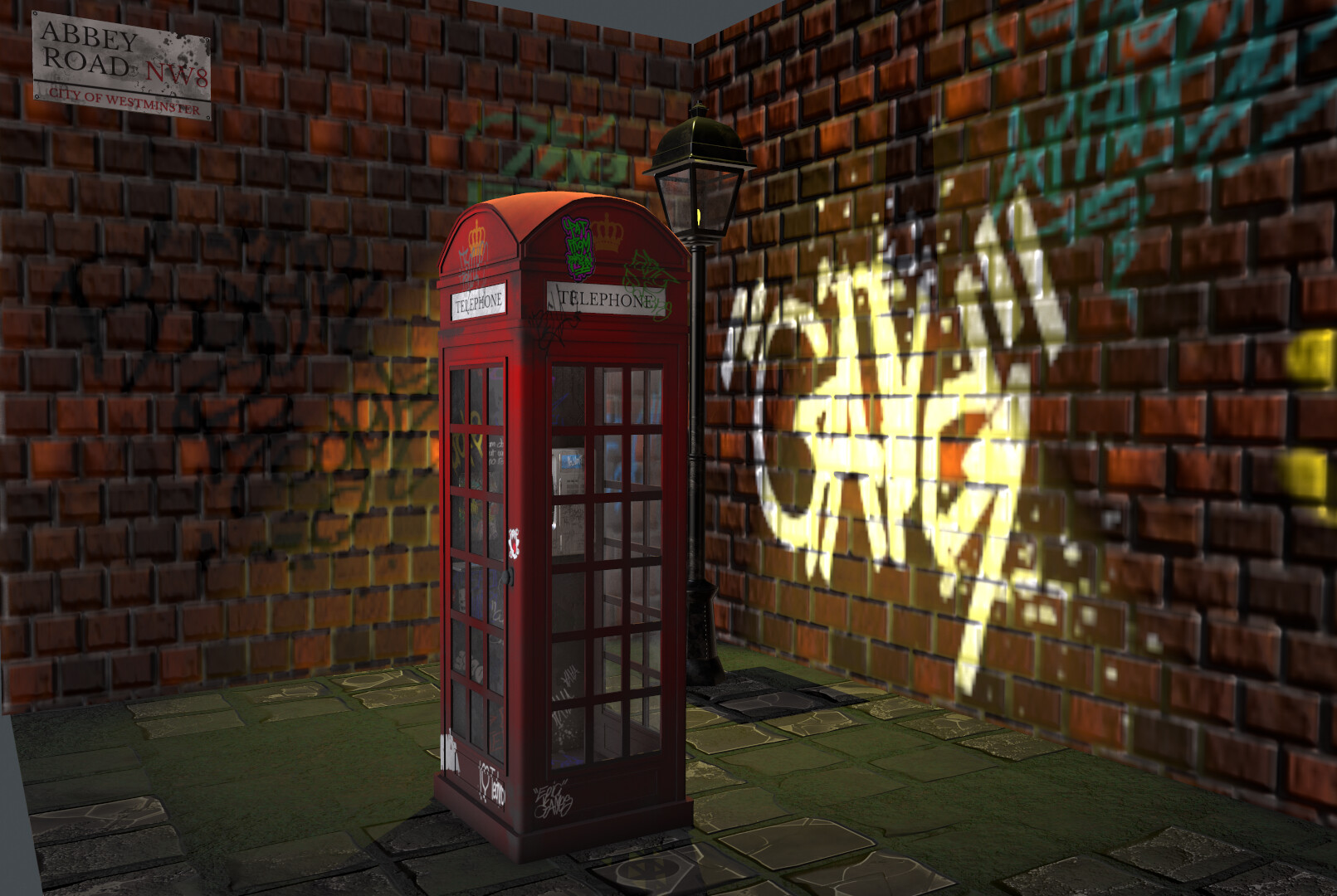 ArtStation - Phone Cabin in London