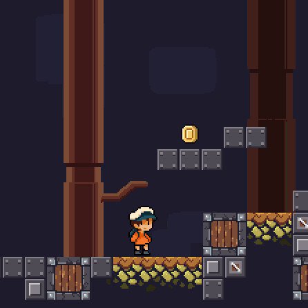 ArtStation - Pixel Art - Platform scene