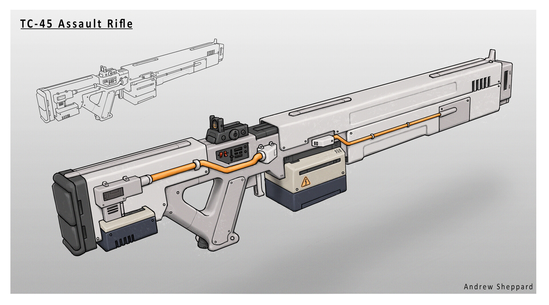 ArtStation - TC-45 Assault Rifle ArtStation - TC-45 Assault Rifle