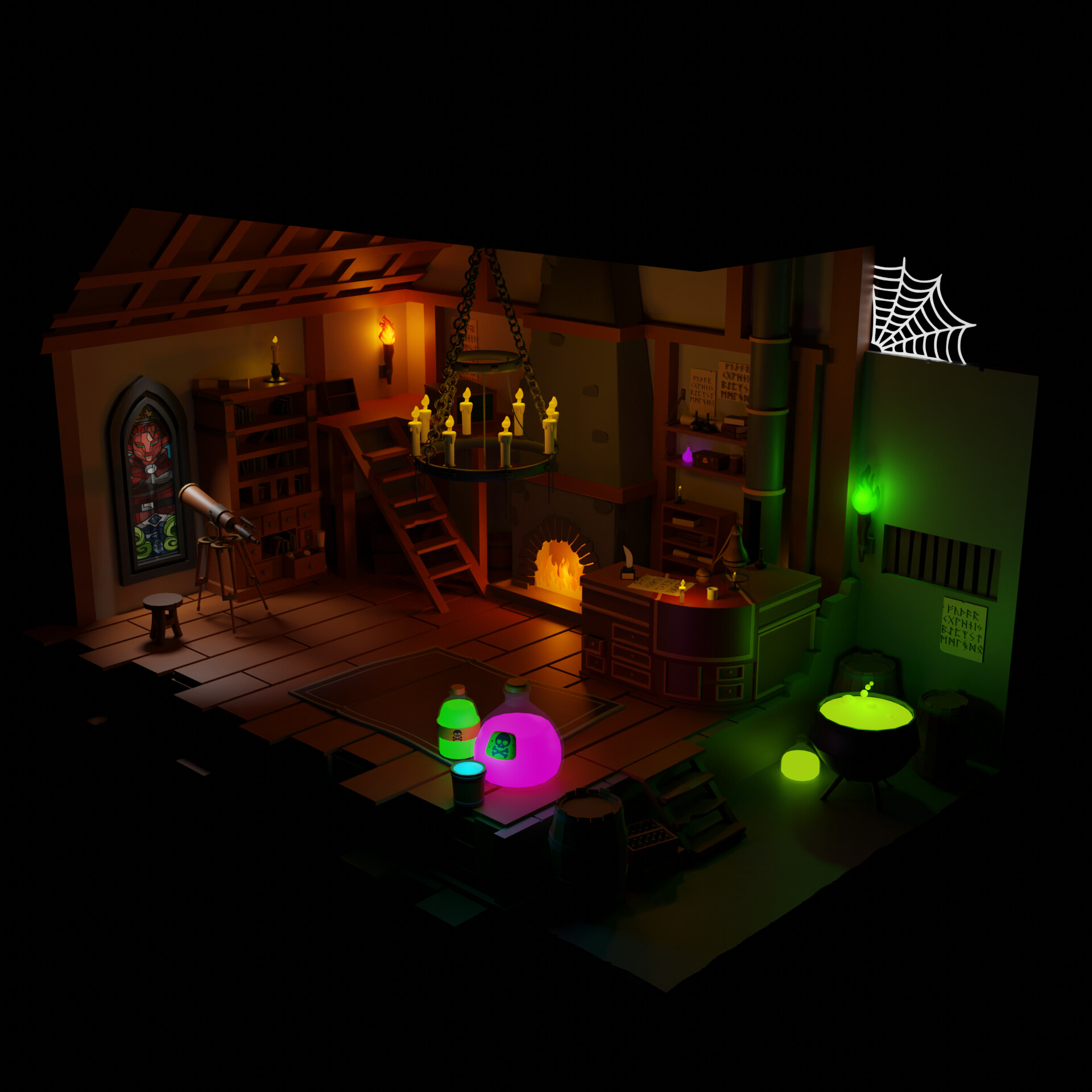 ArtStation - Stylized Wizard Room