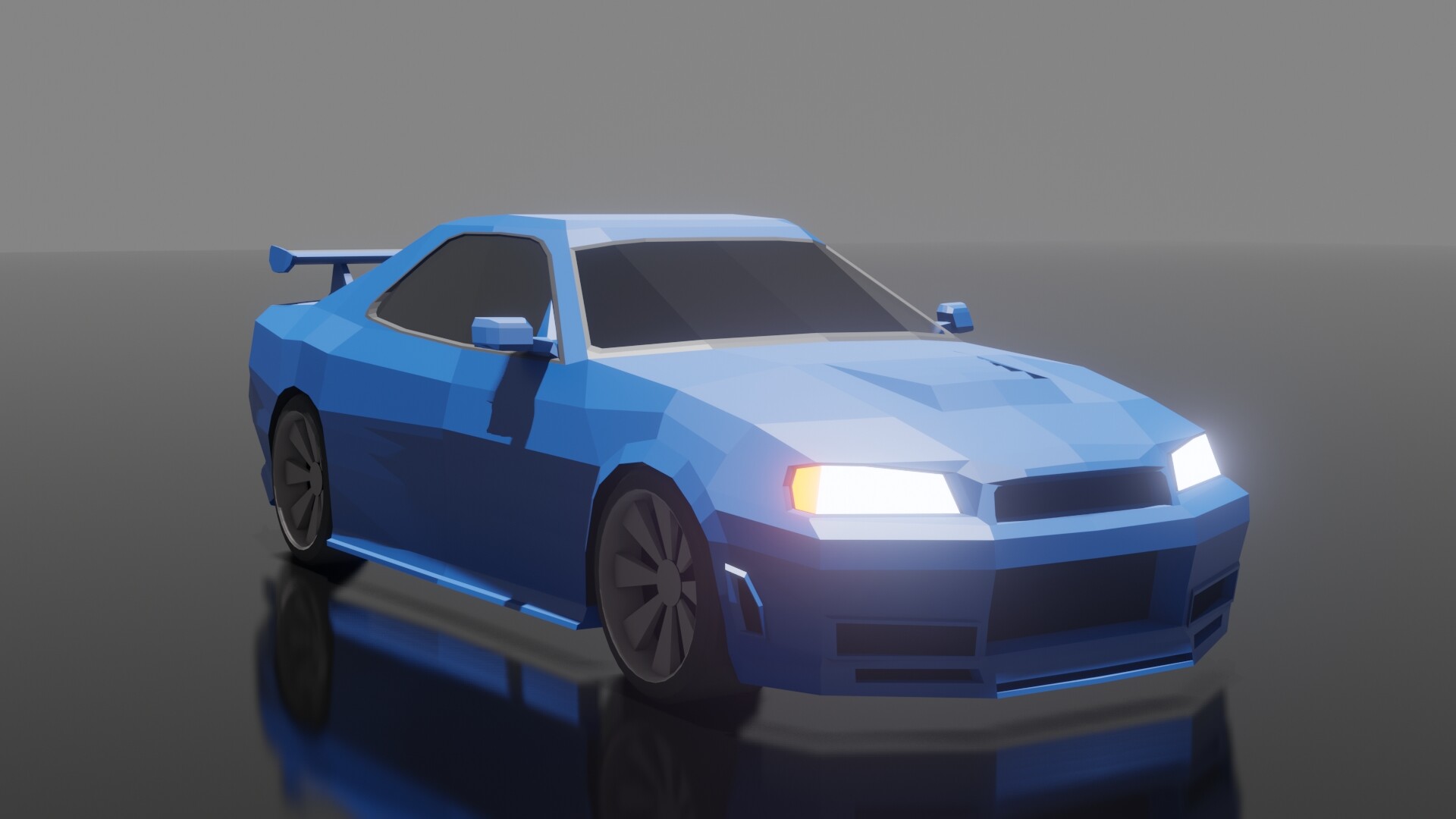 ArtStation - Low Poly Nissan Skyline R34 GTR