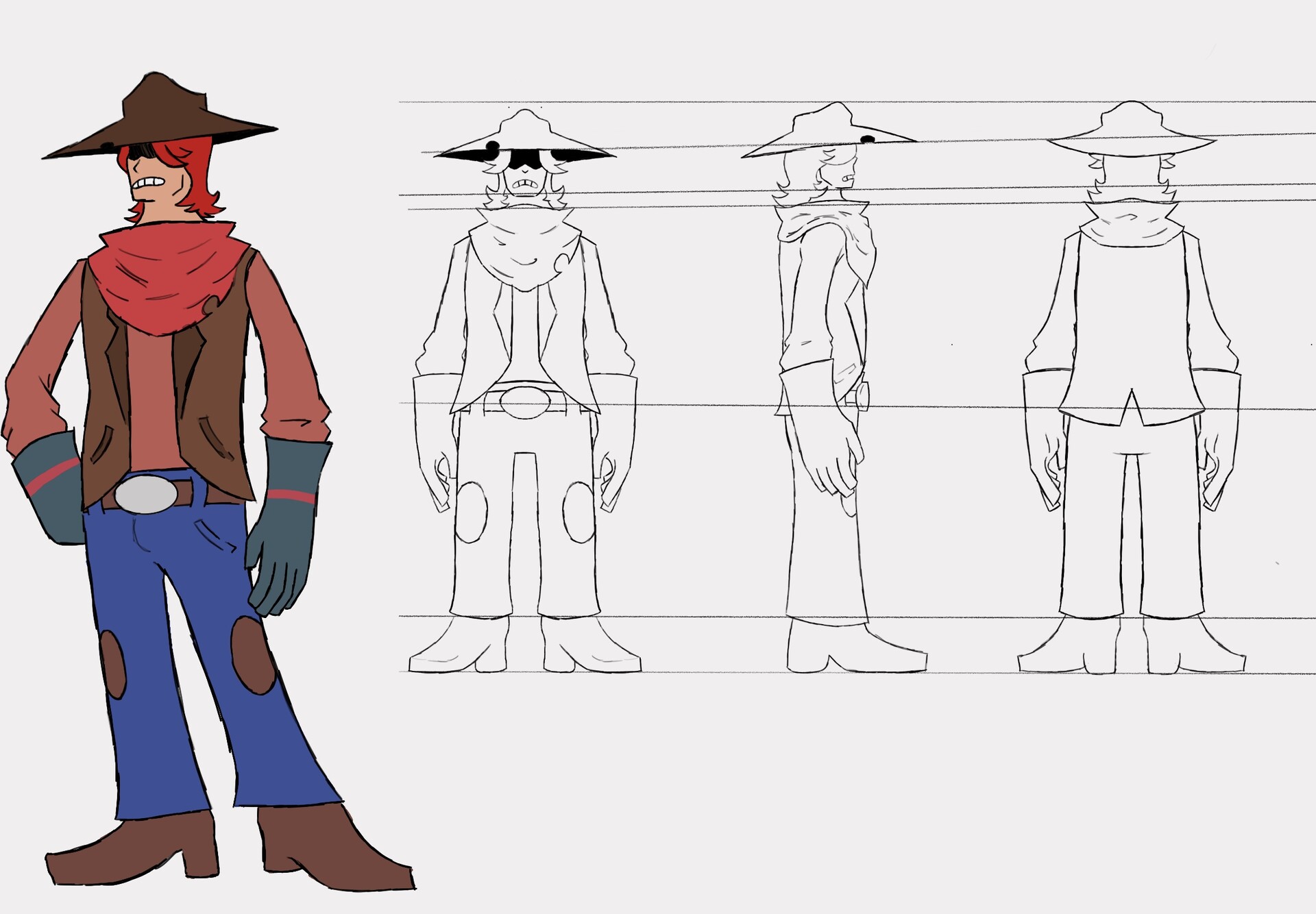 ArtStation - Cowboy turn around