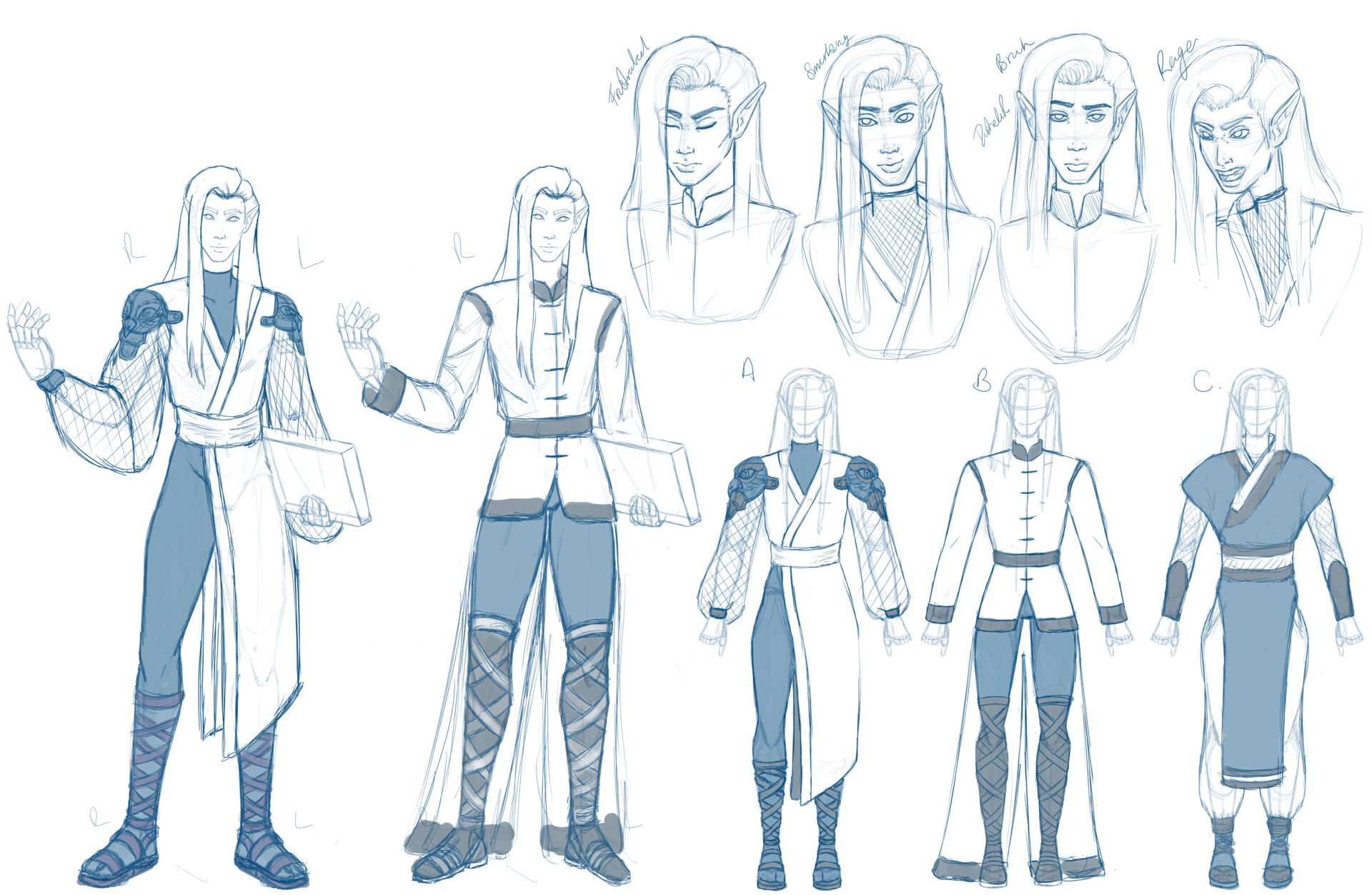 ArtStation - Webtoon - Summoner Sketch