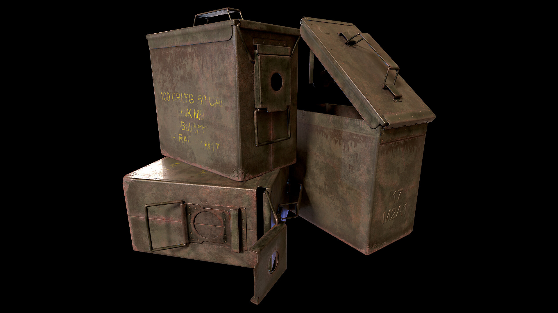 ArtStation - OLD Metal box Caliber 50mm M2A1