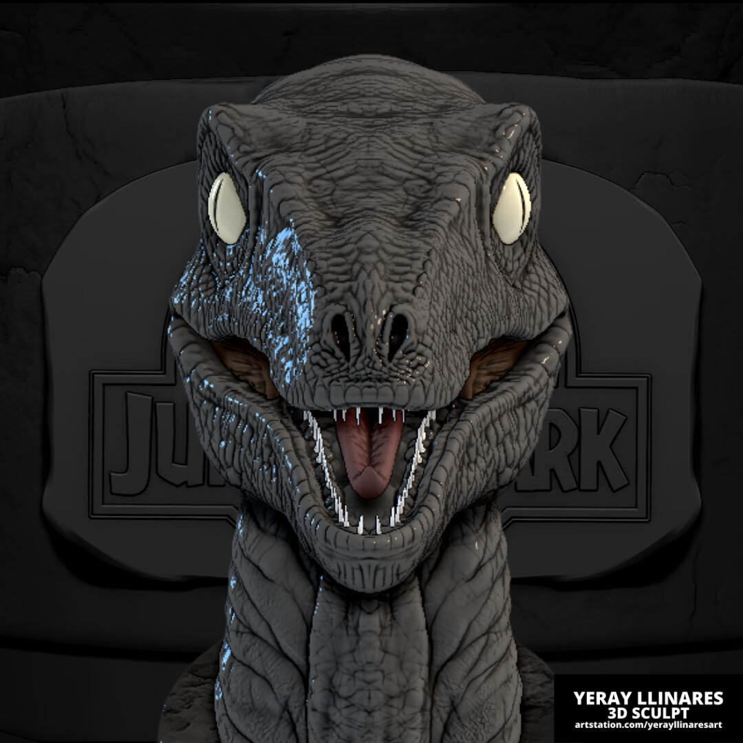 Yeray Llinares 3D Art - Velociraptor Jurassic Park FanArt Collection