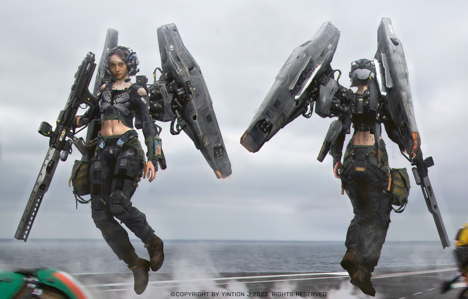 Jetpacker Sniper by Yintion J - Jiang Geping : r/ImaginaryFutureWar