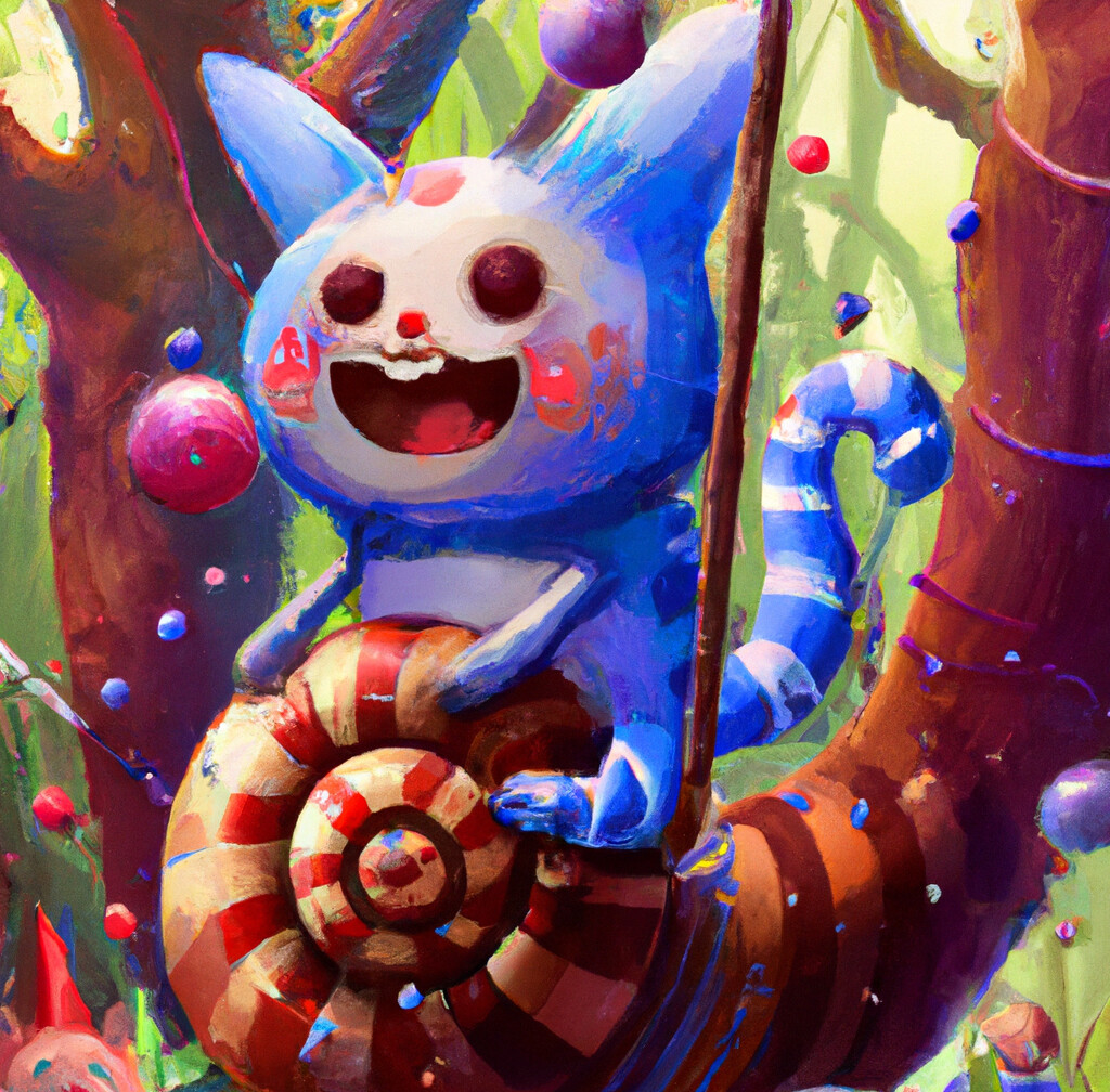 ArtStation - cute blue squirrel exploring the forest