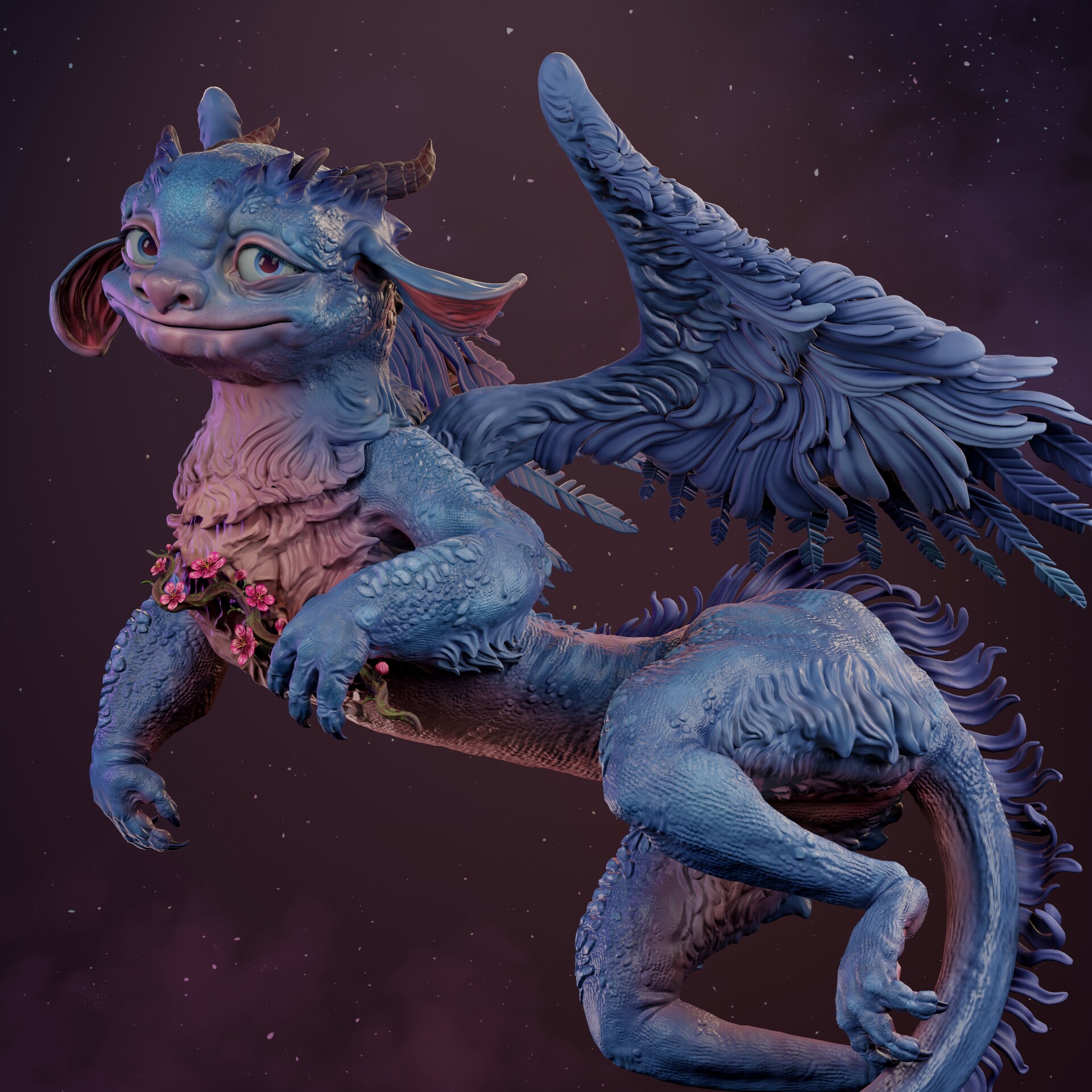 ArtStation - Blue dragon