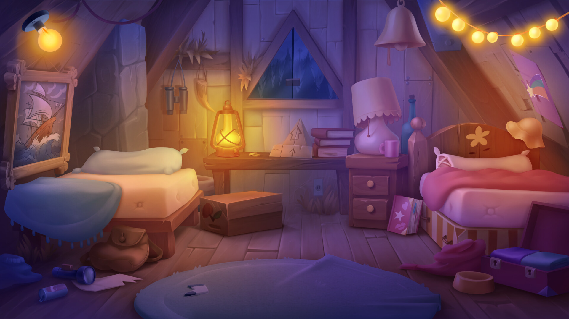 ArtStation - Dipper and Mabel's room. fan art