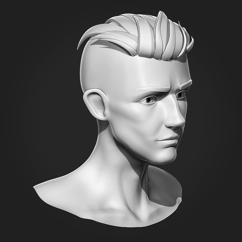 ArtStation - Male zbrush study in progress