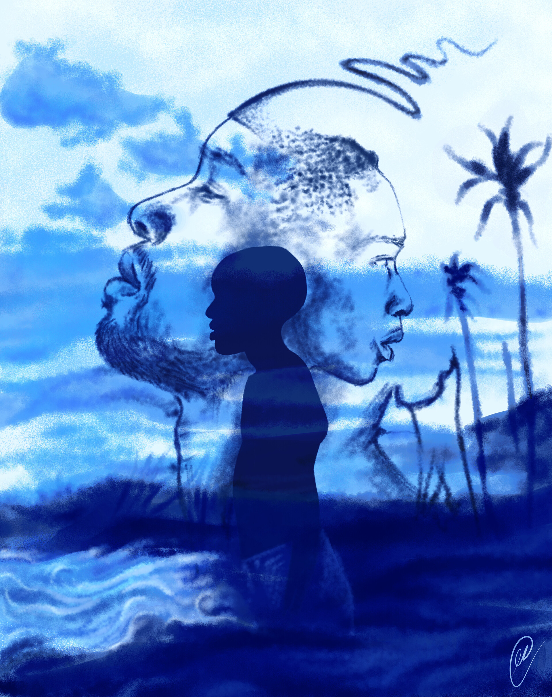 ArtStation - Moonlight - digital painting