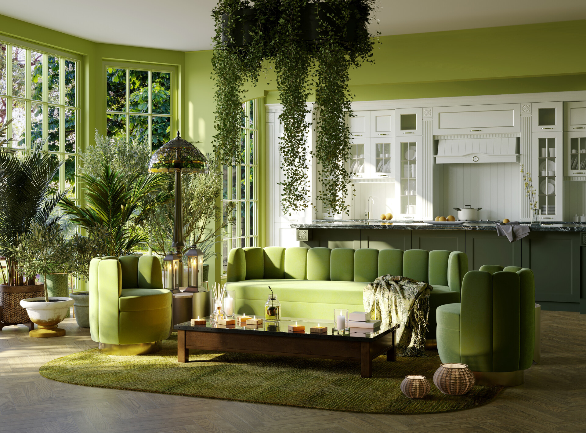 ArtStation - Green interior