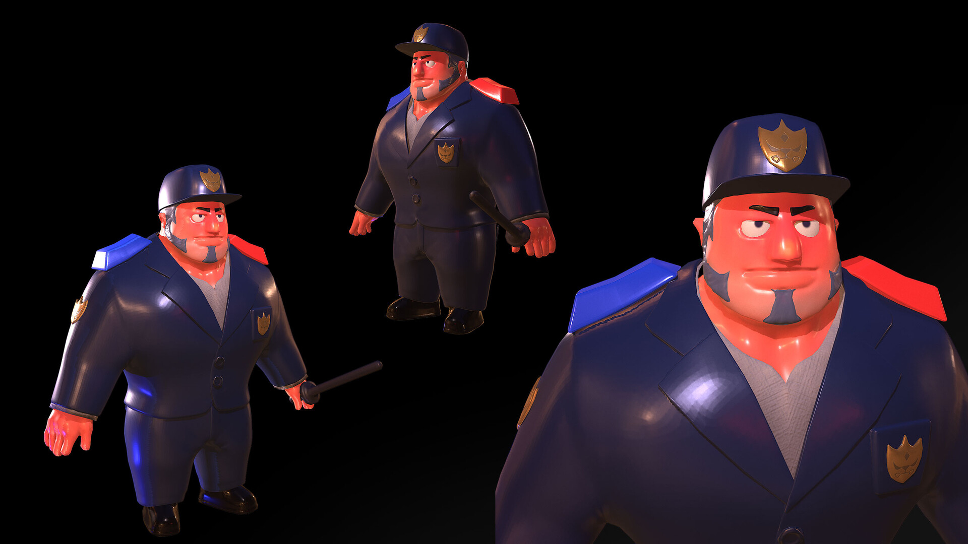 ArtStation - Police man character 3d game design