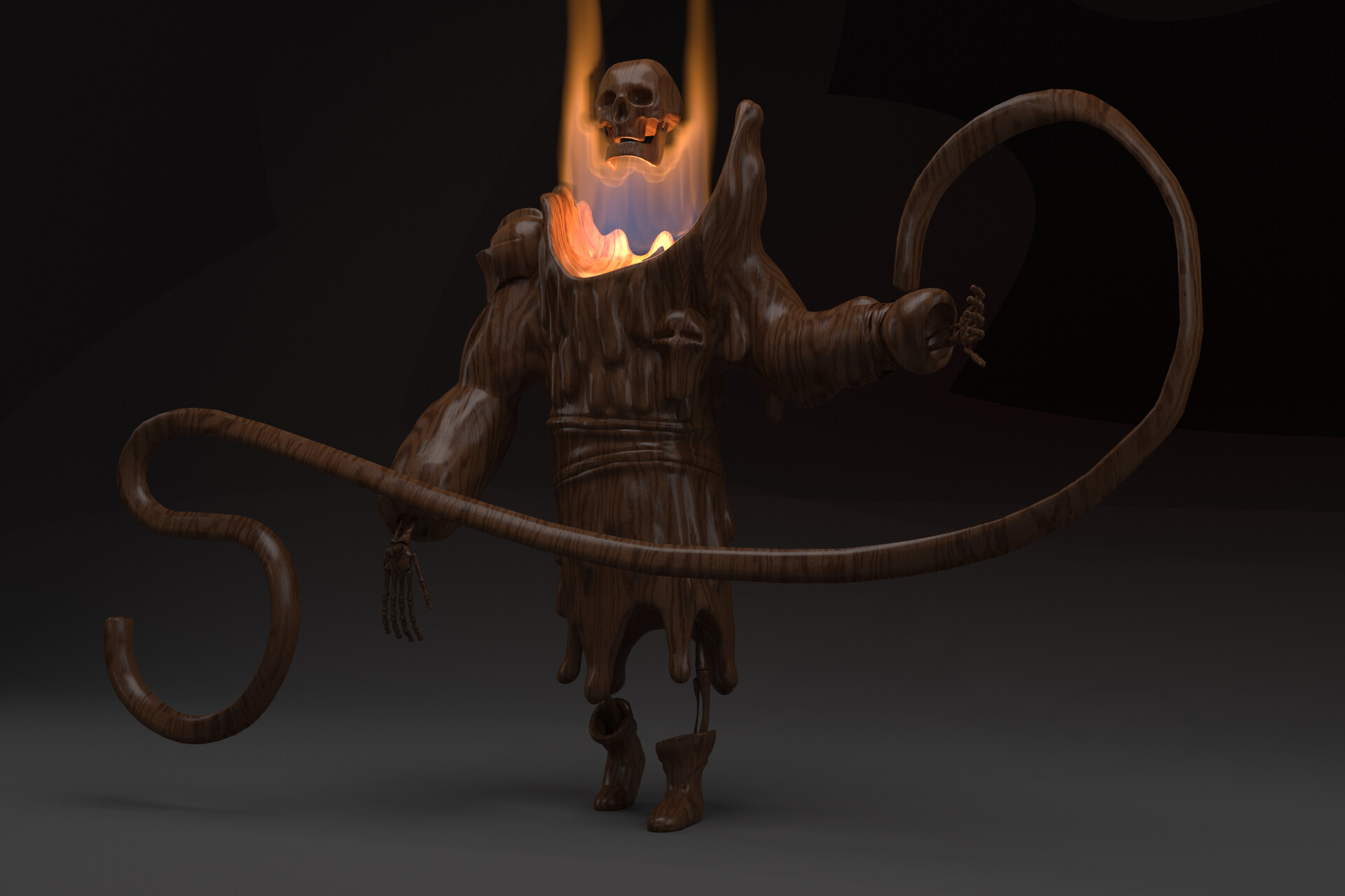 ArtStation - Candle Man Wip.