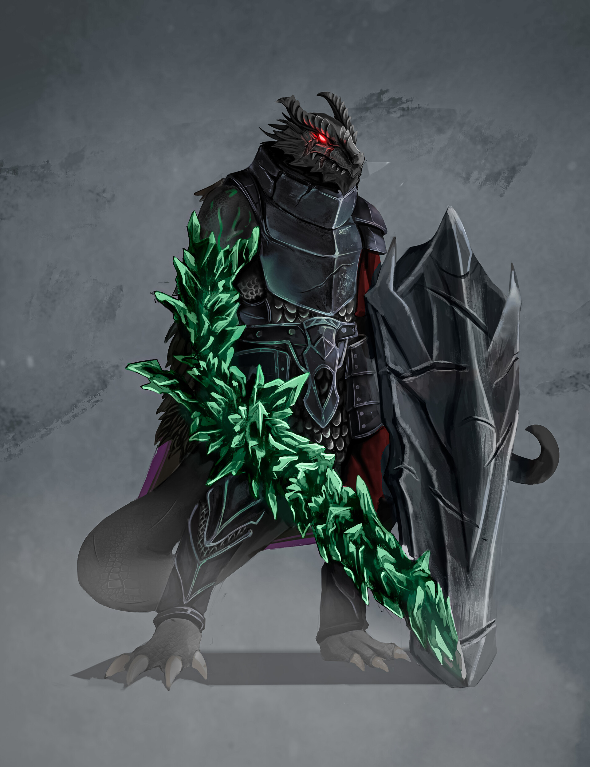 ArtStation - Dragonborn, the cursed crystal