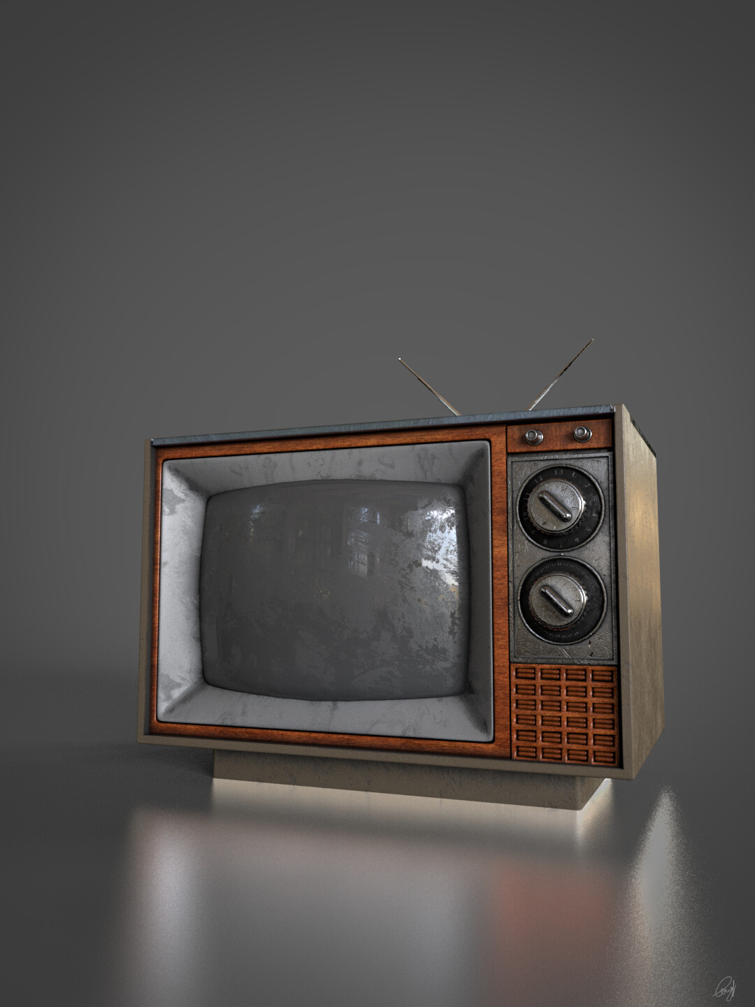 ArtStation - 3d render of an old Television