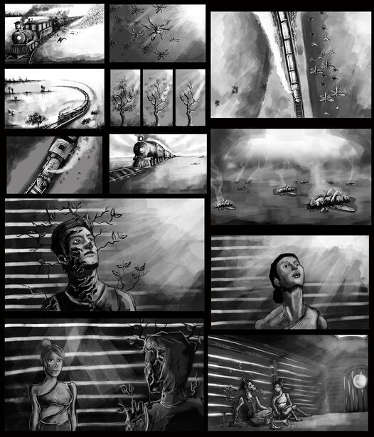 ArtStation - short rough storyboard work