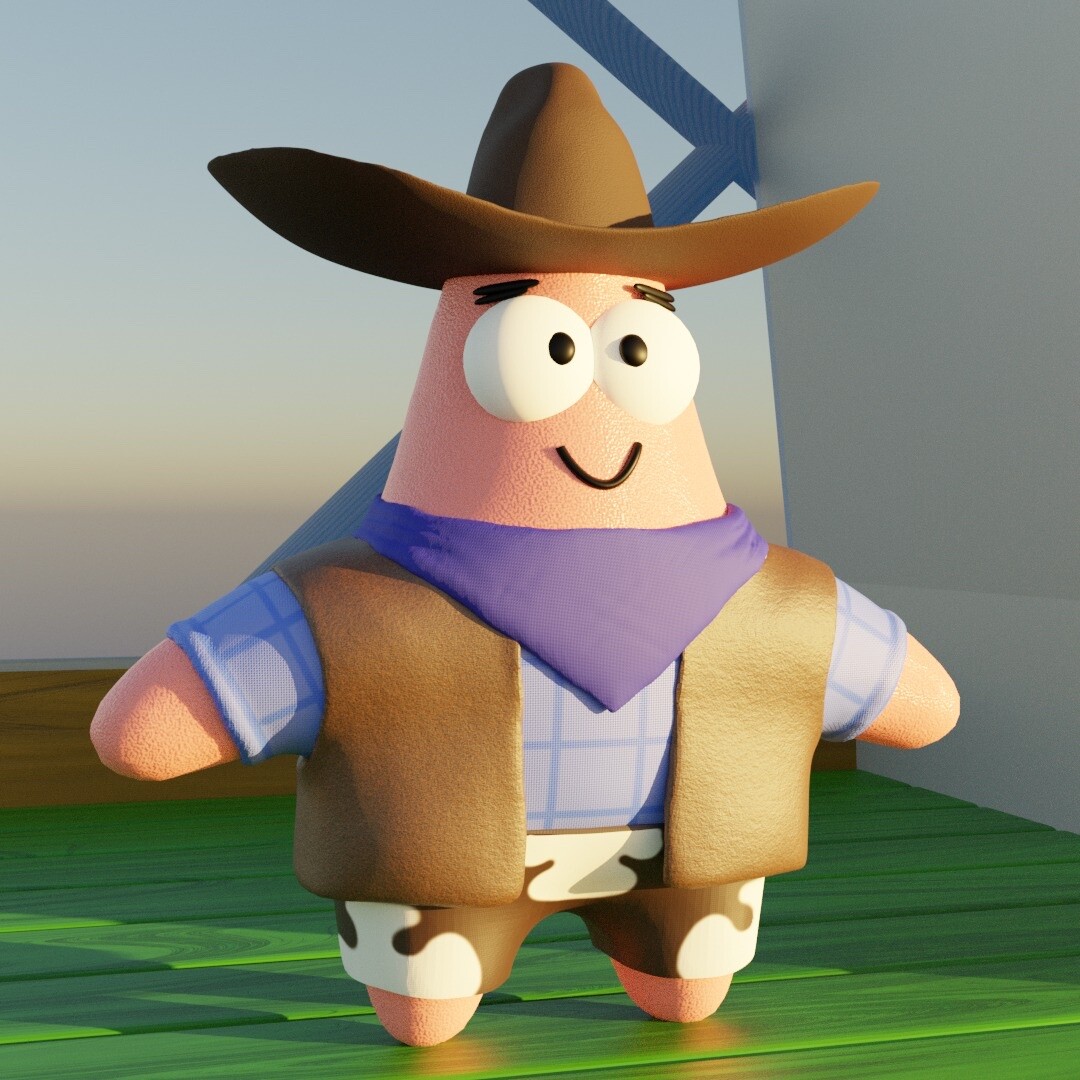 ArtStation - 3D patrick cowboy