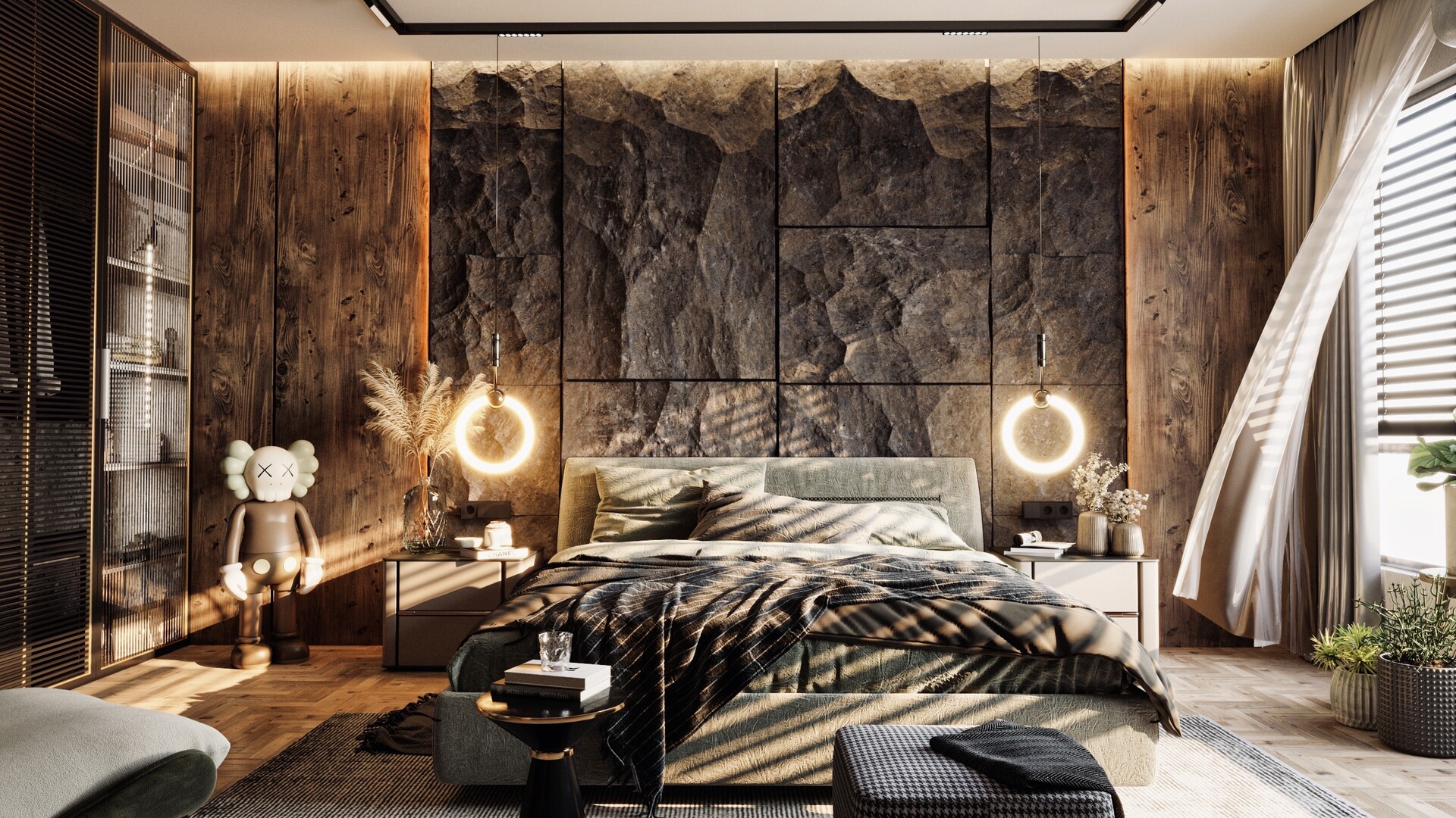 ArtStation - Modern apartment design -master bedroom