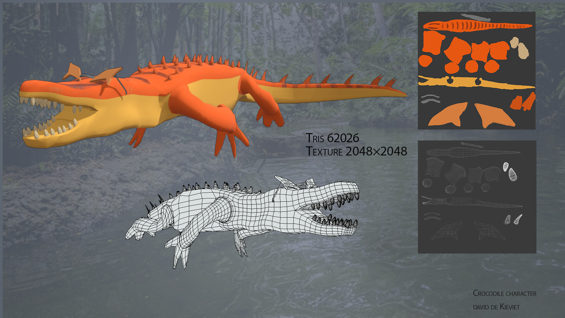 ArtStation - Crocodile Character 3D Model