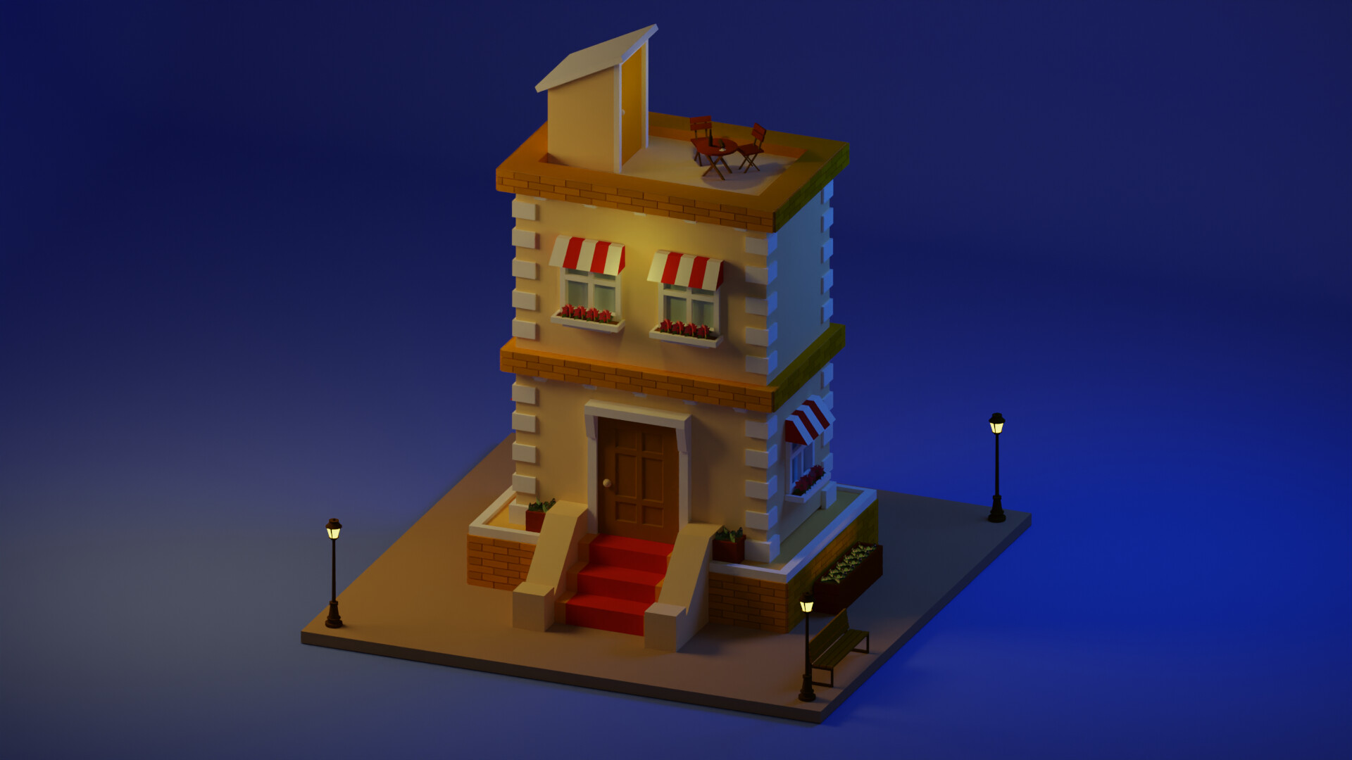 ArtStation - 3D Isometric House