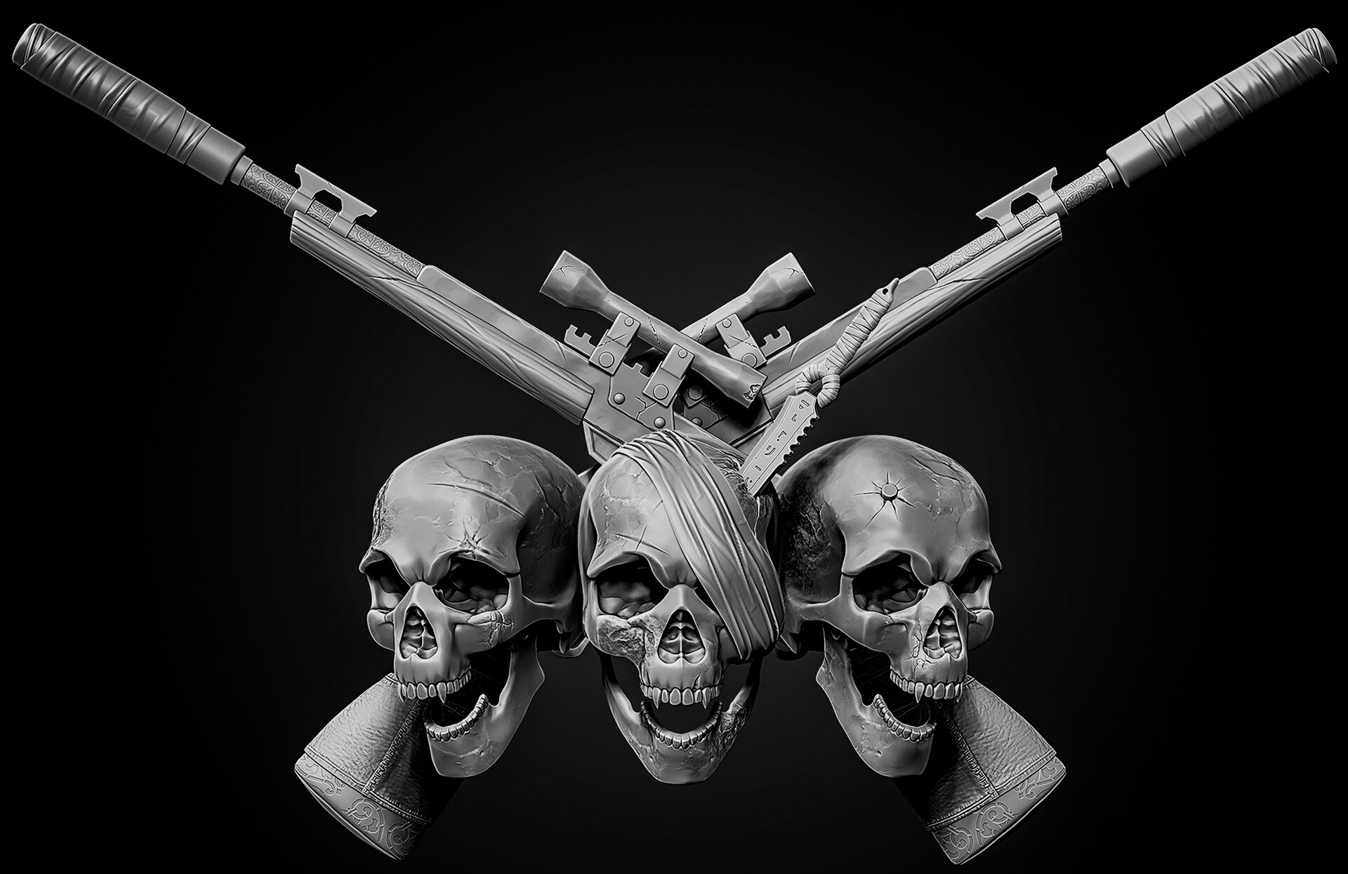 ArtStation - Skull sculpting