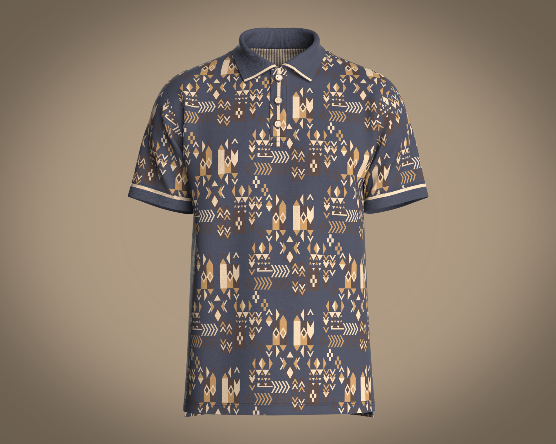 ArtStation - Men's Printed Polo Shirt