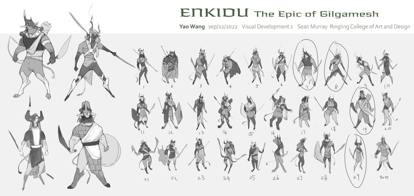 Yao Wang - Enkidu- The epic of Gilgamesh- Character design
