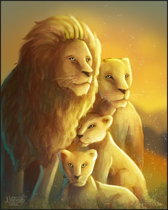ArtStation - Lion Family