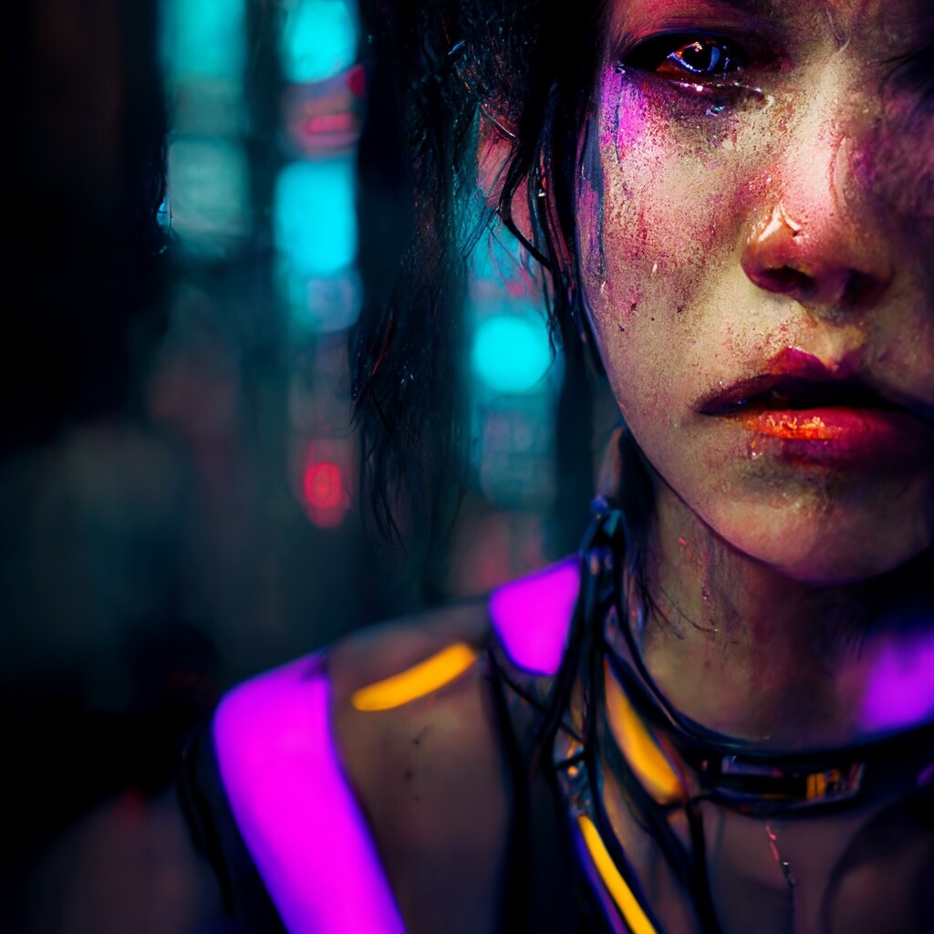 ArtStation - Cyberpunk 2077 Sad Illustration