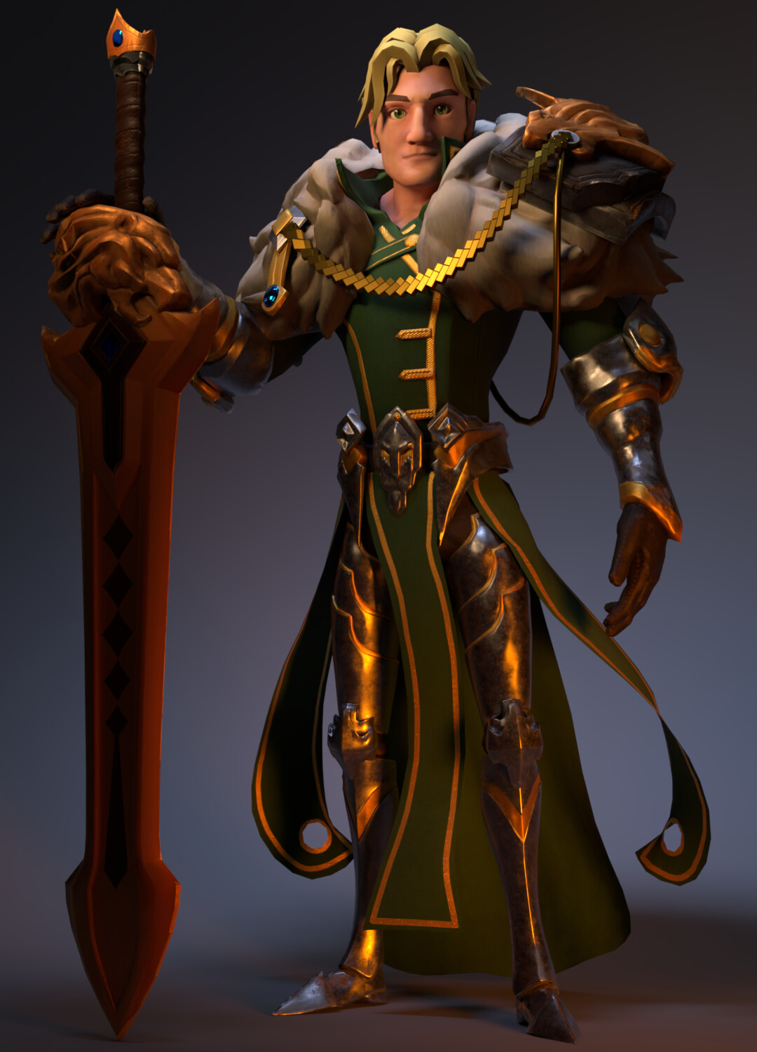 ArtStation - Low-poly Stylised Paladin