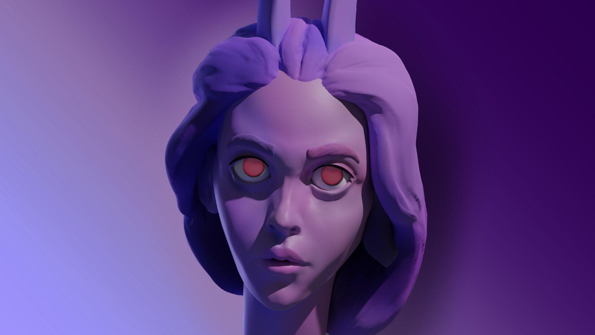 ArtStation - Demon Girl Head Sculpt