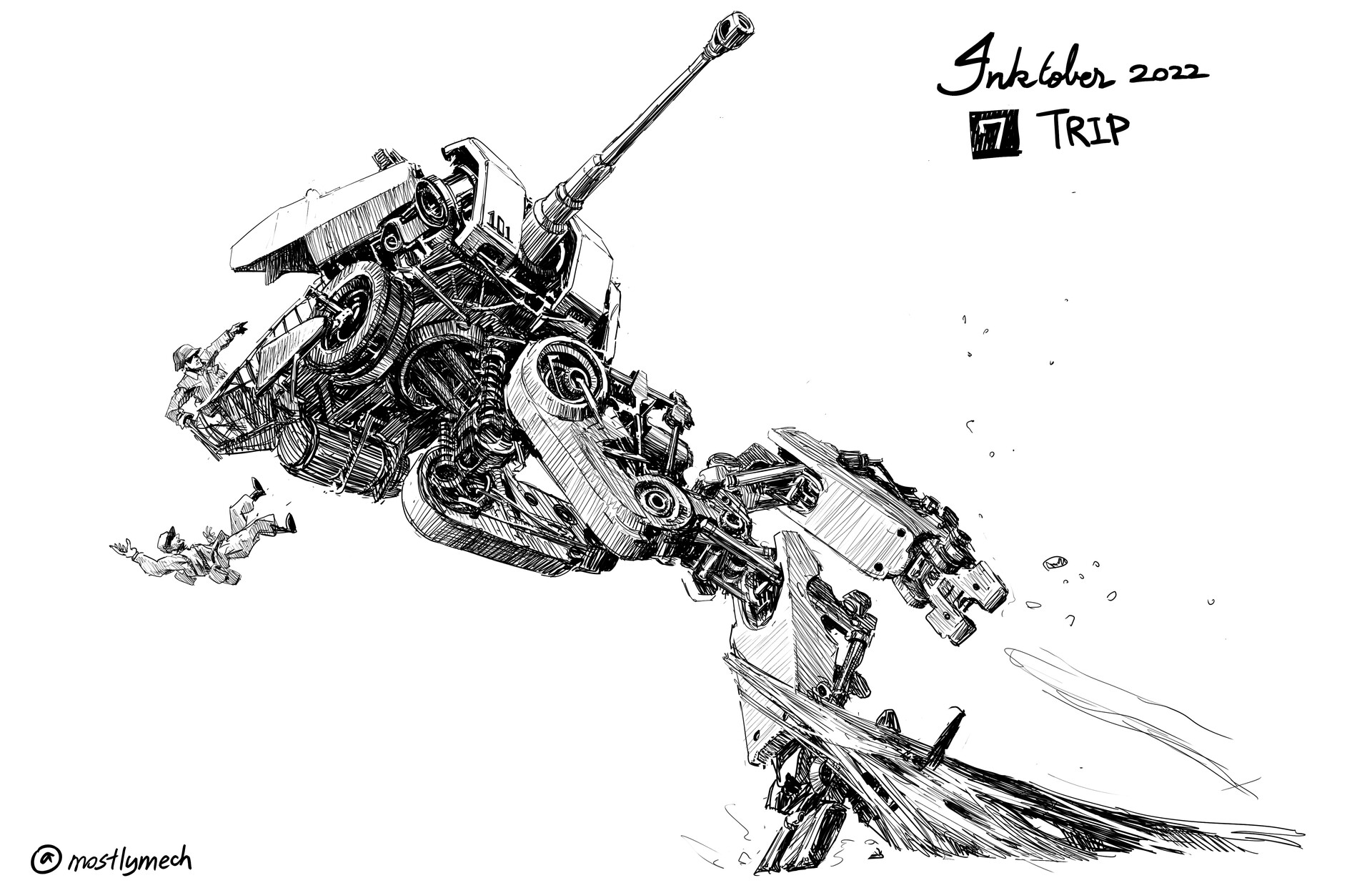 Tripping Mech by Taeun Ryu : r/ImaginaryFutureWar