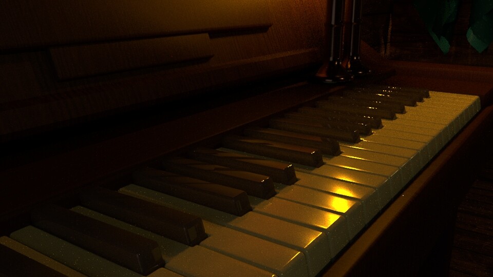 ArtStation - 3d piano render