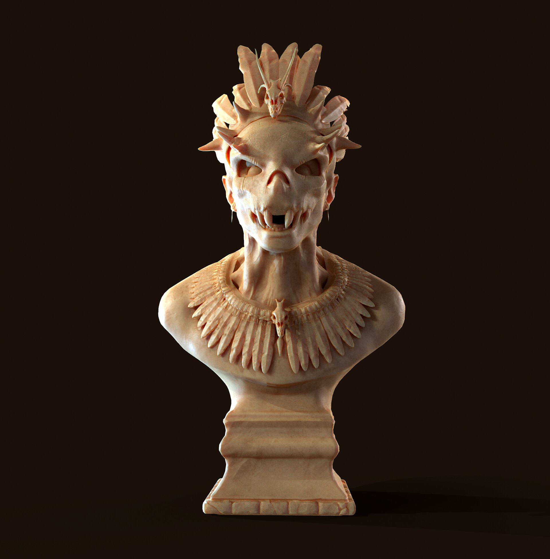 ArtStation - Bone bust of Native Indigenous American model