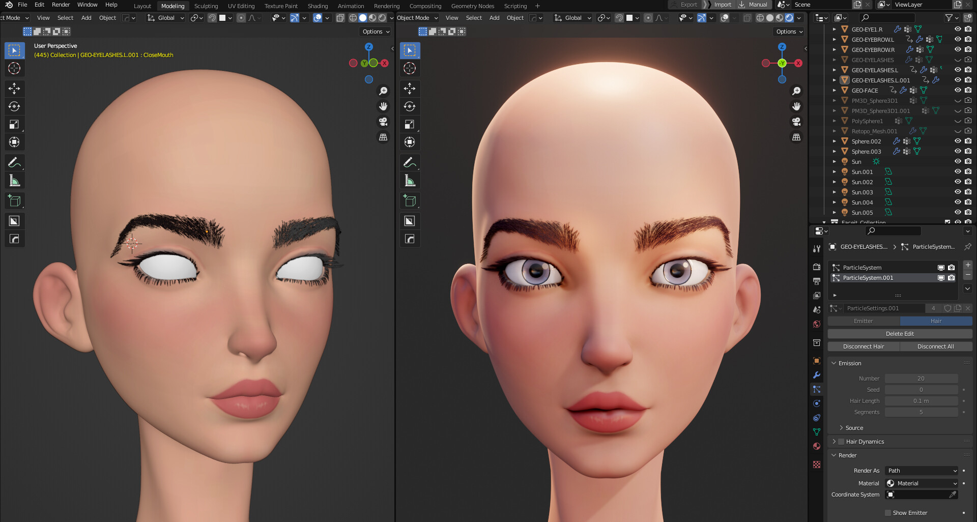 Phong Ly - Sculpting Head Part in ZBrush and Blender