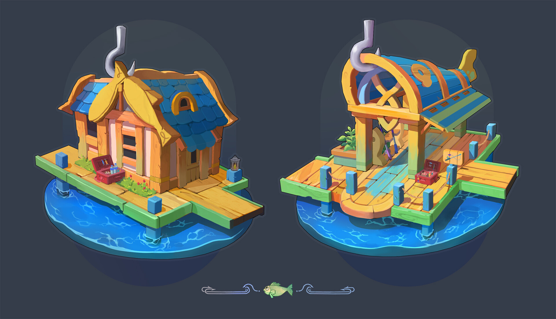 ArtStation - mini fishing village