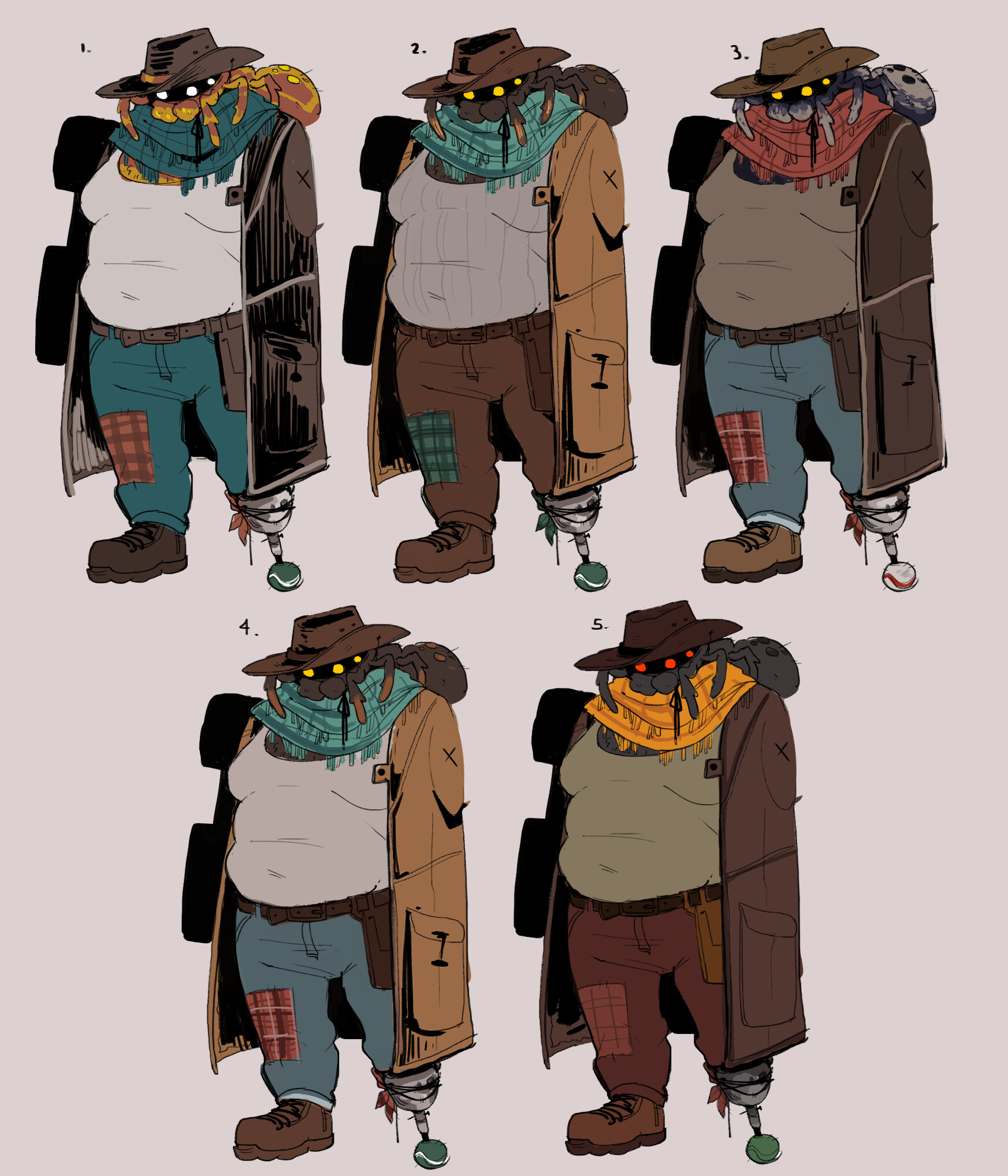 Green Monk - Character Design - Hutch the Spider