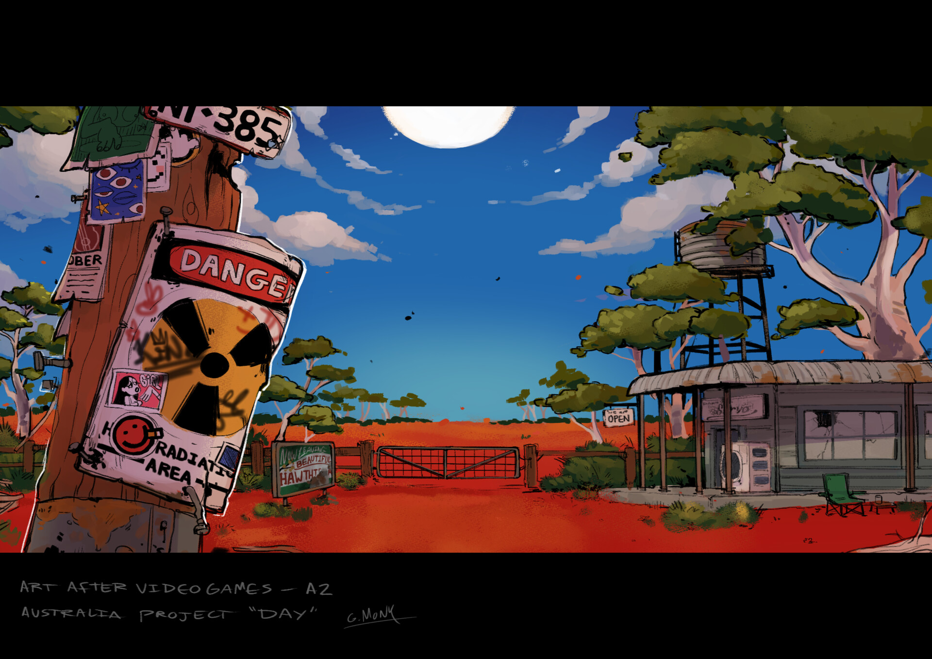 ArtStation - Environment Design - Outback Rest Stop