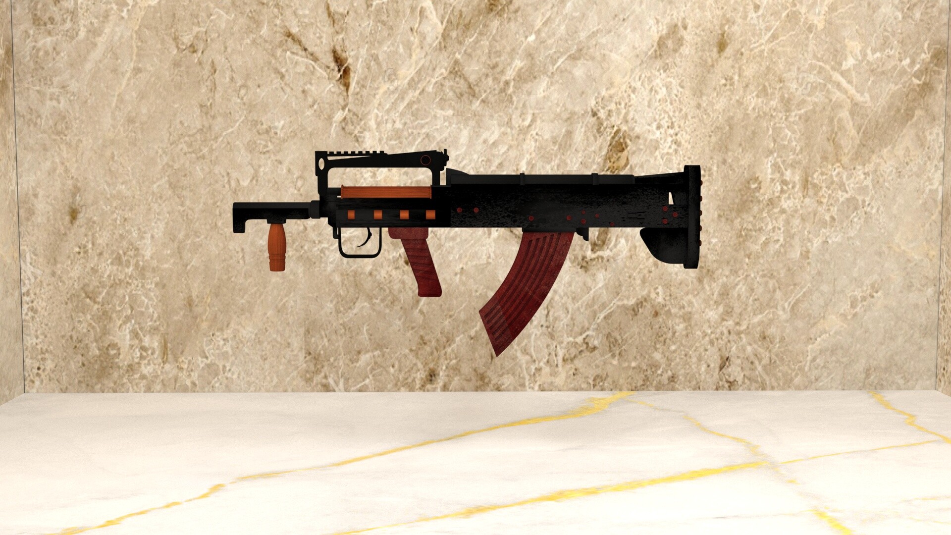 ArtStation - Groza Real GUN 3d modelling