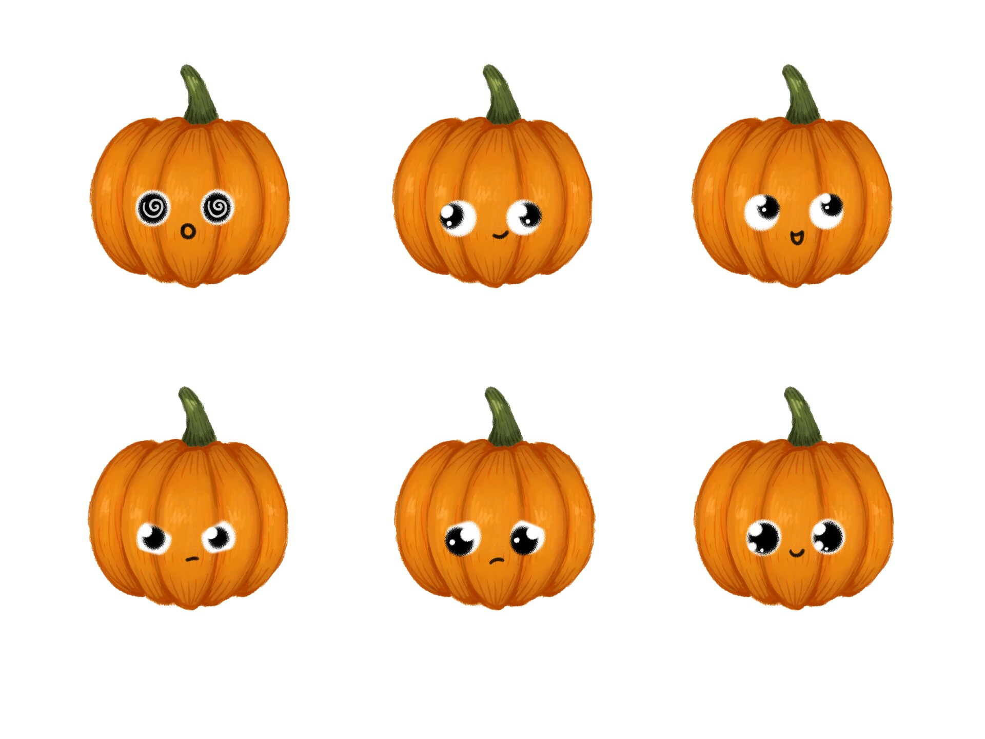 ArtStation - Cute pumpkins isolated for design