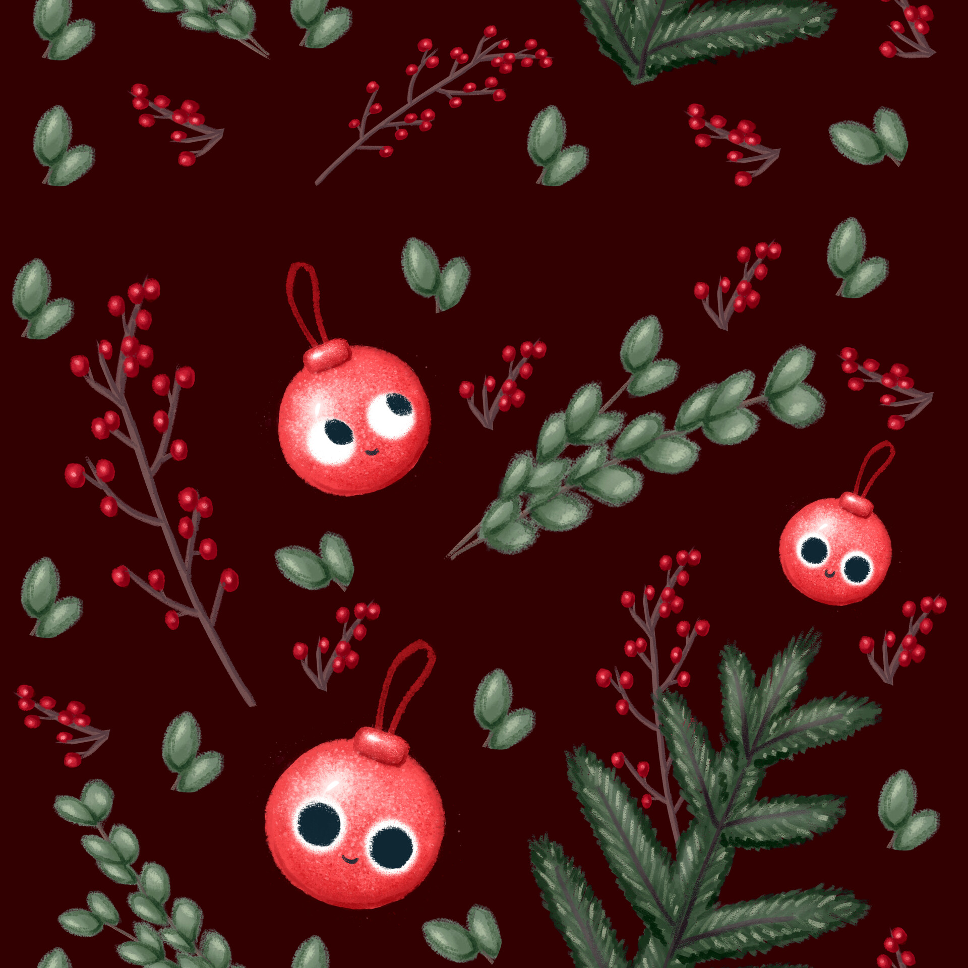 ArtStation - Cute Christmas patterns