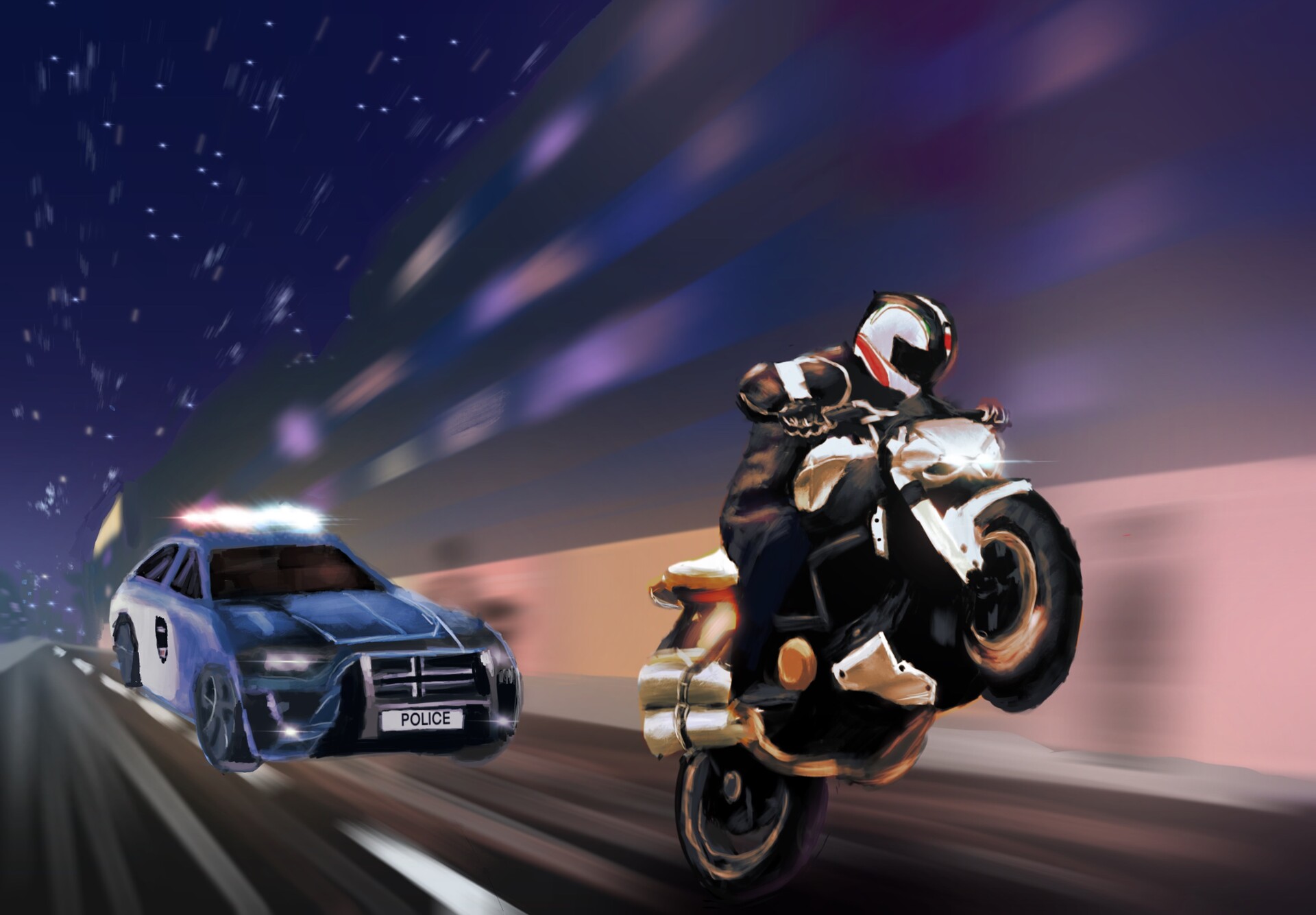 ArtStation - Fast police chase