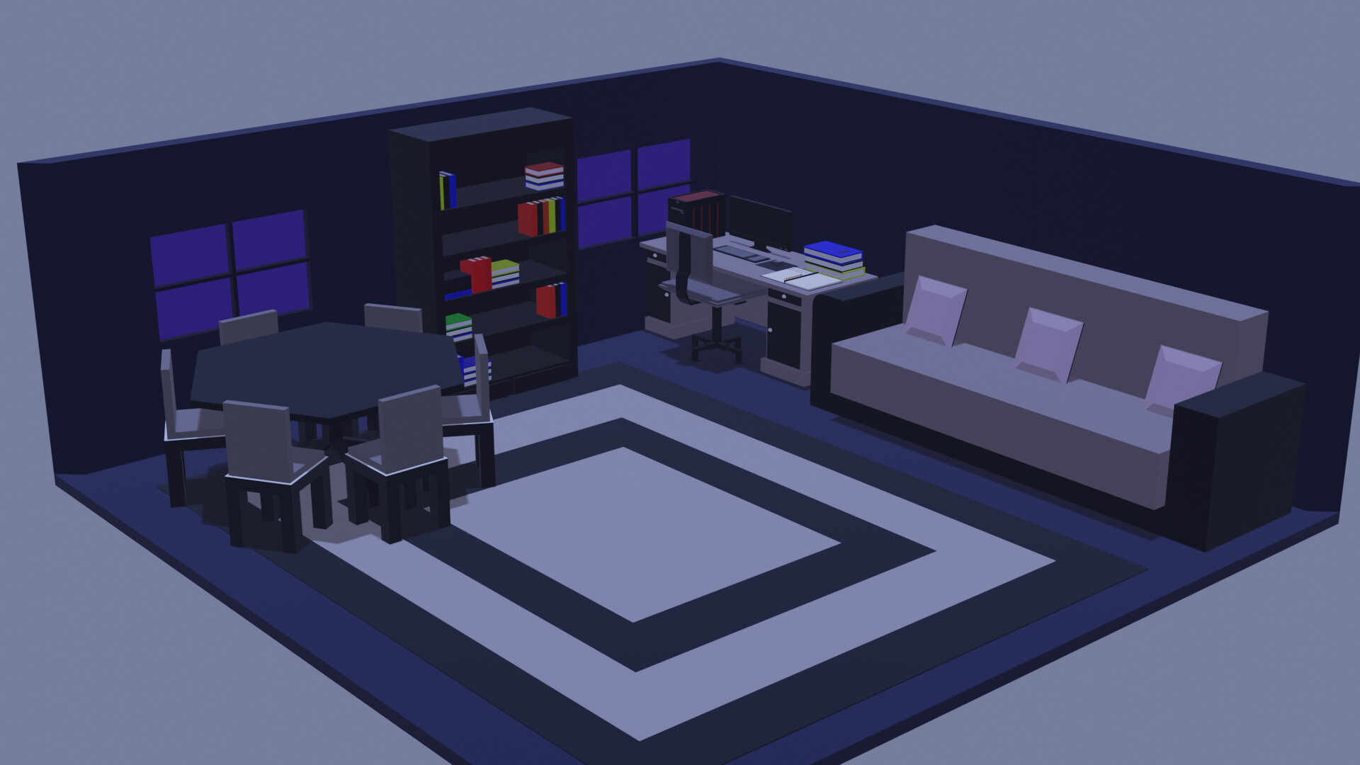 ArtStation - Low Poly Pc Room