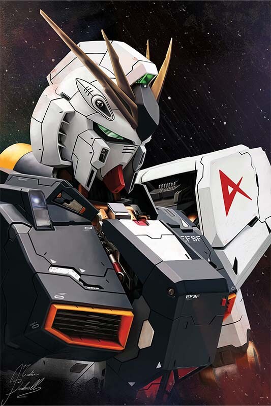 ArtStation - RX-93 ν Gundam, digital painting 2022