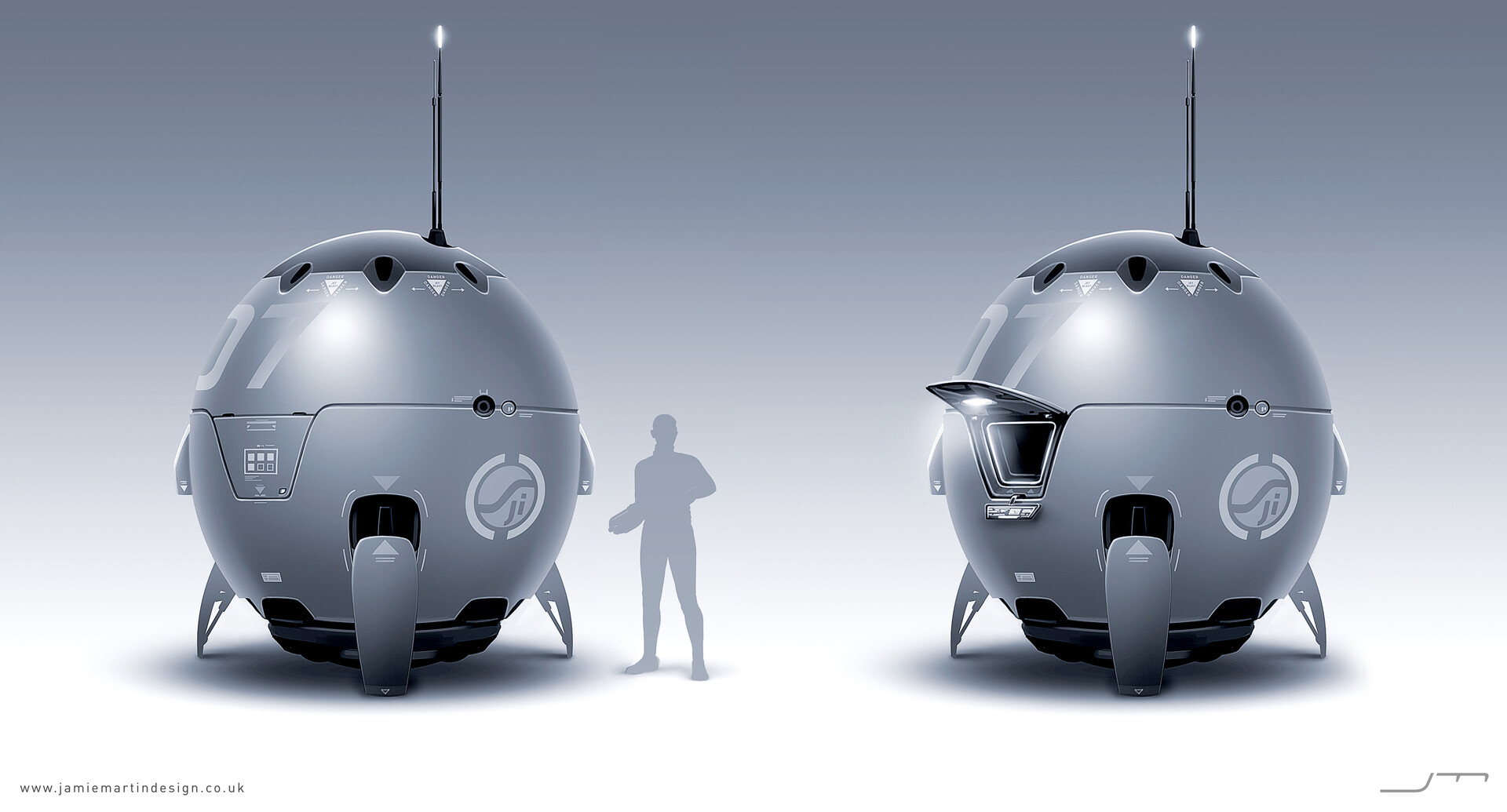 Jamie Martin - 'Survival': 'Pod' Space Capsule - concept